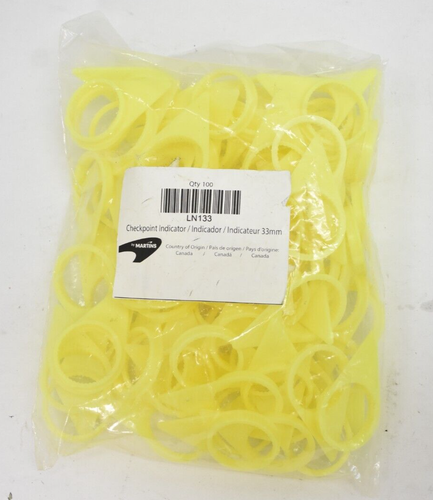Martins 100 Pack Checkpoint Indicator LN133 33mm Wheel Nut Neon Yellow ...