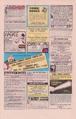 1976 MARVEL COMICS CLASSIFIED ADS PRINT AD - CHEMICAL LIGHT GLOW STICK ...