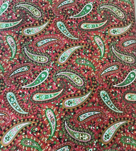 3 yds yards Paisley Fabric Light Red MGD (347) | eBay