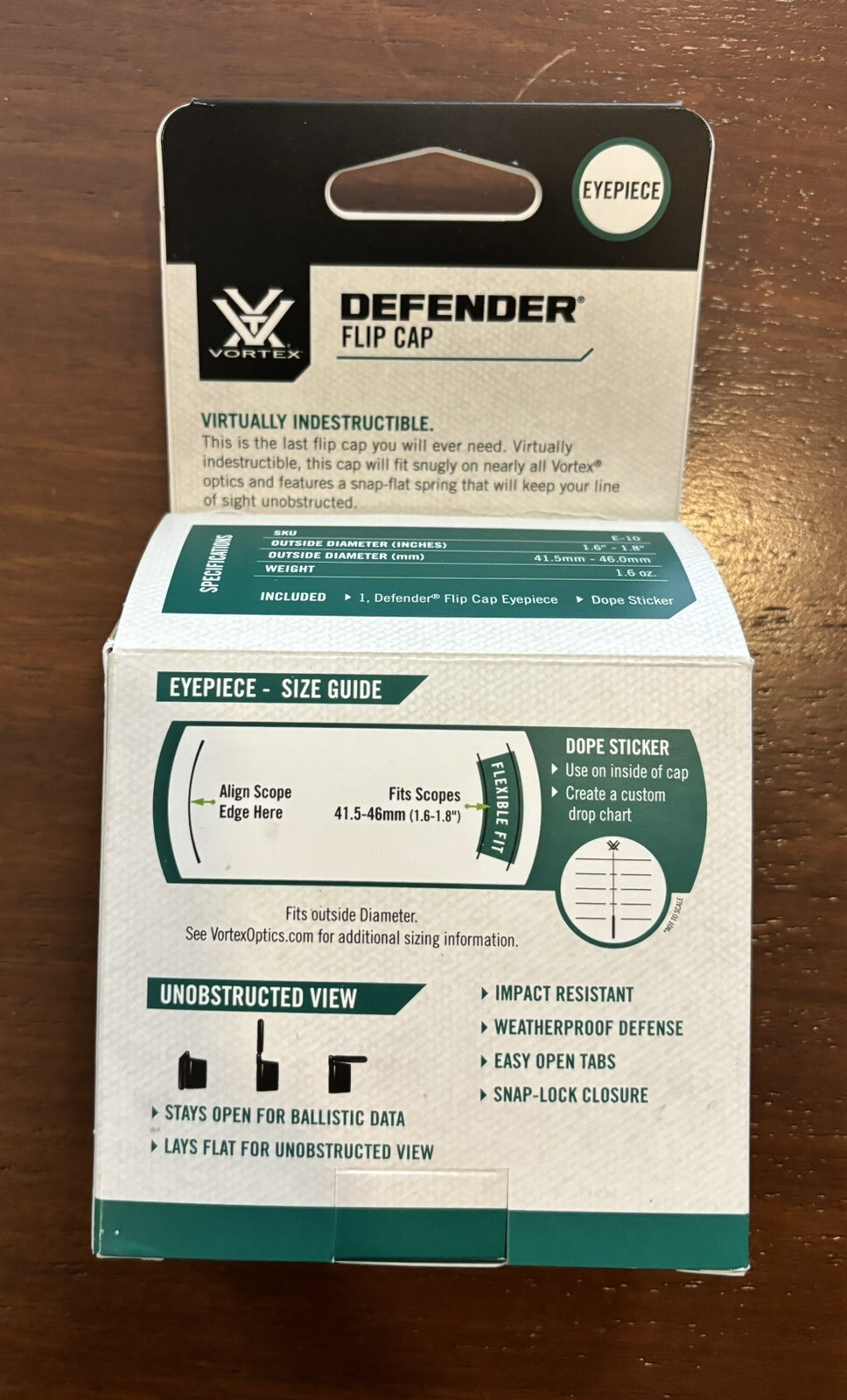 Vortex Diamondback Tactical Rifle Scope 4-16x44 Flip Cover Bubble Level ...