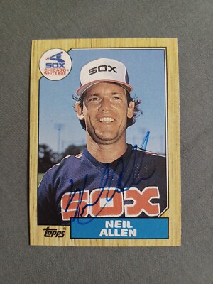 NEIL ALLEN 1987 Topps # 113 autographed signed baseball card WHITE SOX ...