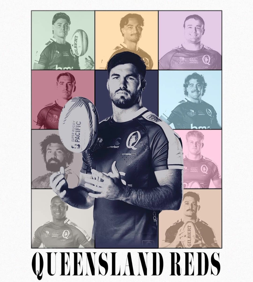 Queensland Reds Rugby Logo Queensland Reds 2024 Rugby Union Mens White