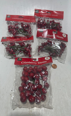 Lot Of 5! Greenbrier International 6 Pack Of Cranberry Stems | eBay