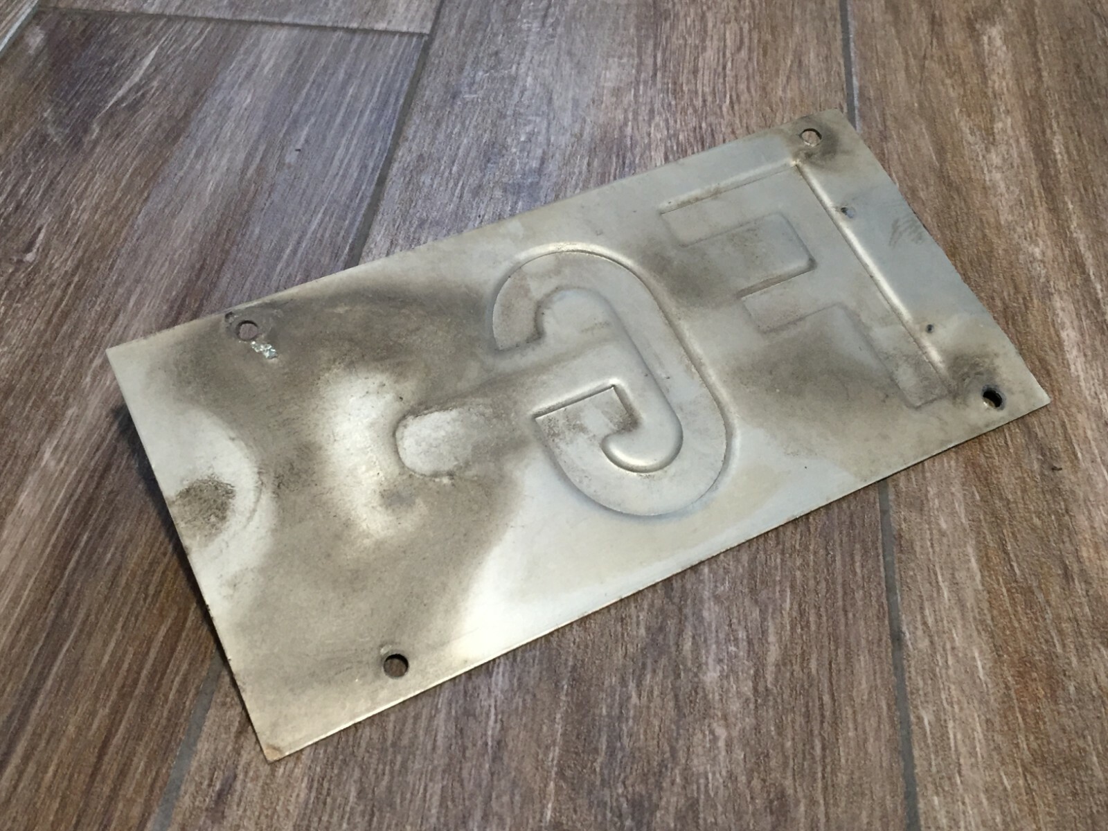 AUTO EPOCA VINTAGE TARGA METALLO FOGGIA FG SIGLA SCRITTA PROVINCIA ...