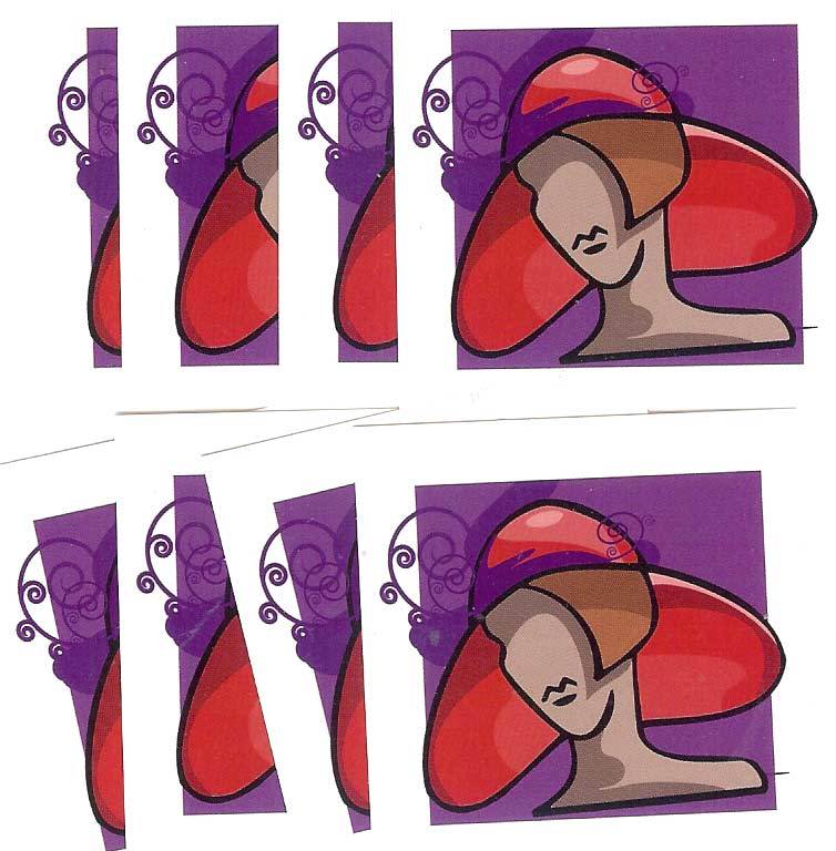 8 Red Hat Lady Stickers w Clear Backing / Cards / Scrapbook / Crafts ...
