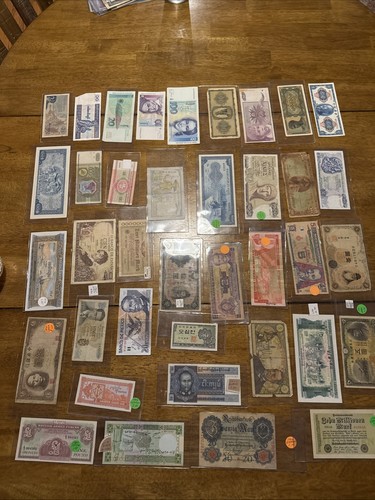 Lot Of 38 Vintage Paper Money Currency 615 | eBay