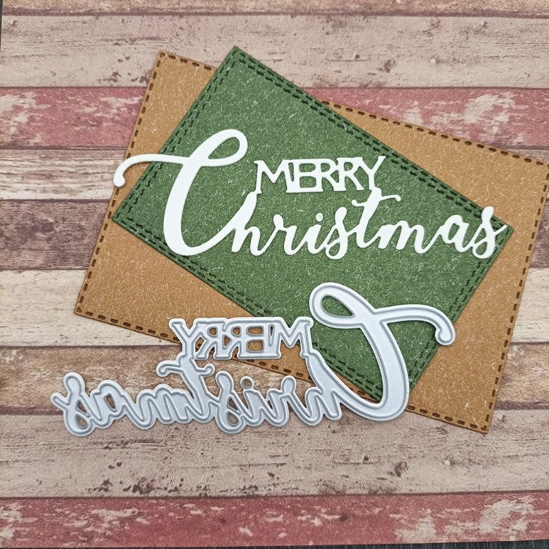 Merry Christmas Letter Metal Cutting Dies DIY Scrapbooking Embossing ...