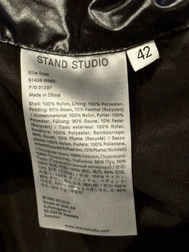 STAND STUDIO Oversized Overfilled Overstuffed Long Down Puffer Coat ...