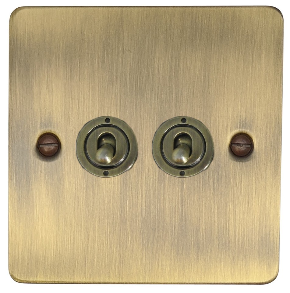 G&H Brassware Antique Brass Toggle Dolly Light Switch 1 or 2 Way 1 2 3 ...