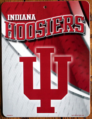 Licensed NCAA Plastic Sign Indiana University Bloomington Hoosiers Wall ...