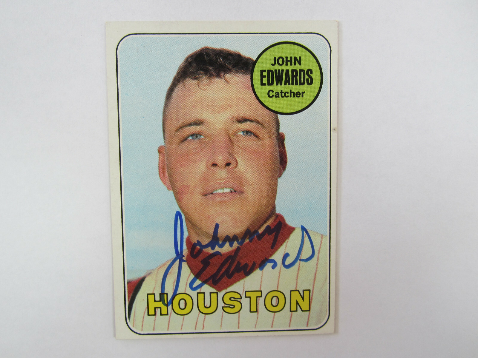 1969 Topps # 186 Johnny Edwards Autograph Signed Card (MB) Houston ...