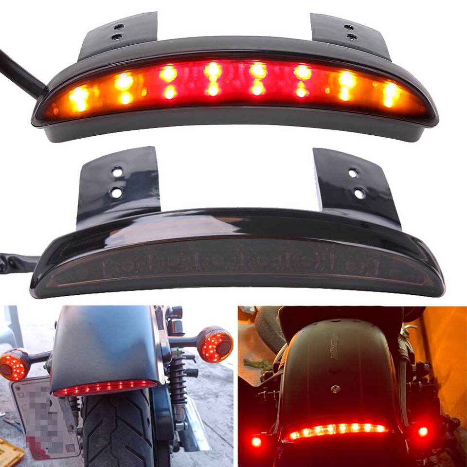 Motorcycle LED Tail Rear Light Fender Brake Light For Harley Bobber ...