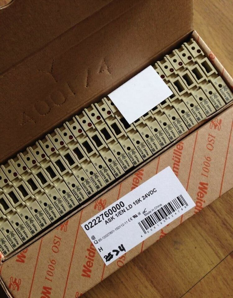 25 pcs/box New For Weidmuller Fuse Terminal ASK1/EN LD 15K 24VDC ...