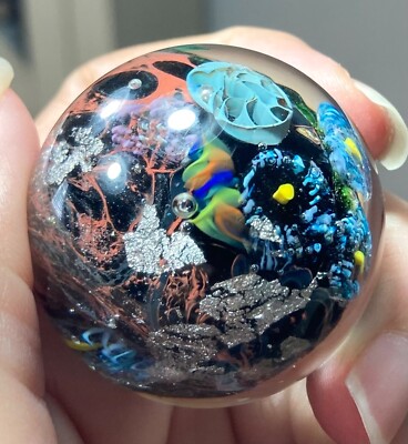 Josh Simpson Art Glass Inhabited Planet Marble Underwater Ocean Sea ...