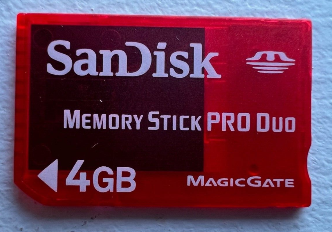 SanDisk 4GB Memory Stick Pro Duo Magic Gate Memory card - Red | eBay