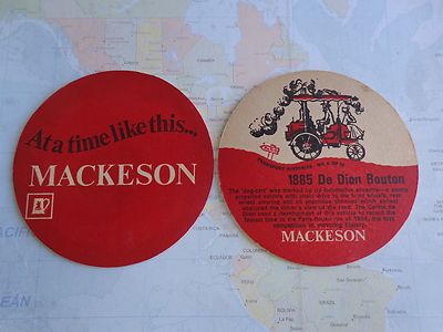 Beer Coaster: MACKESON ~ 1885 De Dion Bouton Transport Histories UK ...