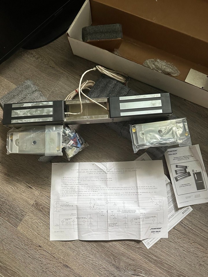 Securitron M62BD Maglock 62 Double 12/24 VDC MBS-DPS Electromagnetic ...