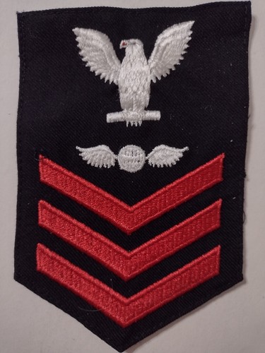 USN RATING BADGE AVIATION ESLECTRICIAN'S MATE FIRST CLASS PRE-1960 NOS ...