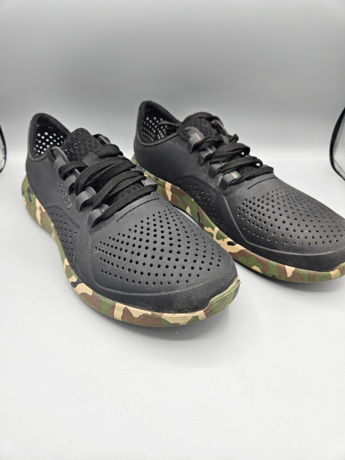 Crocs Literide Pacer Camo Lace Up Sneaker Mens Size 1… - Gem
