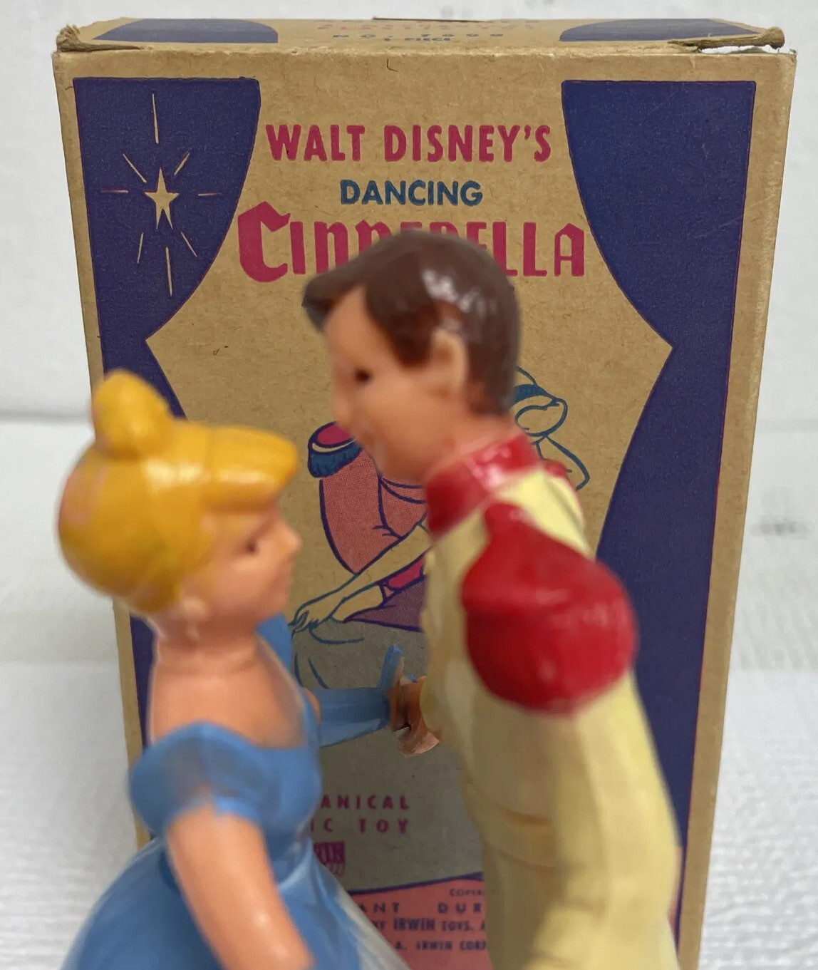 1950's Irwin Toys Walt Disney's Dancing Cinderella & Prince Wind Up Toy ...