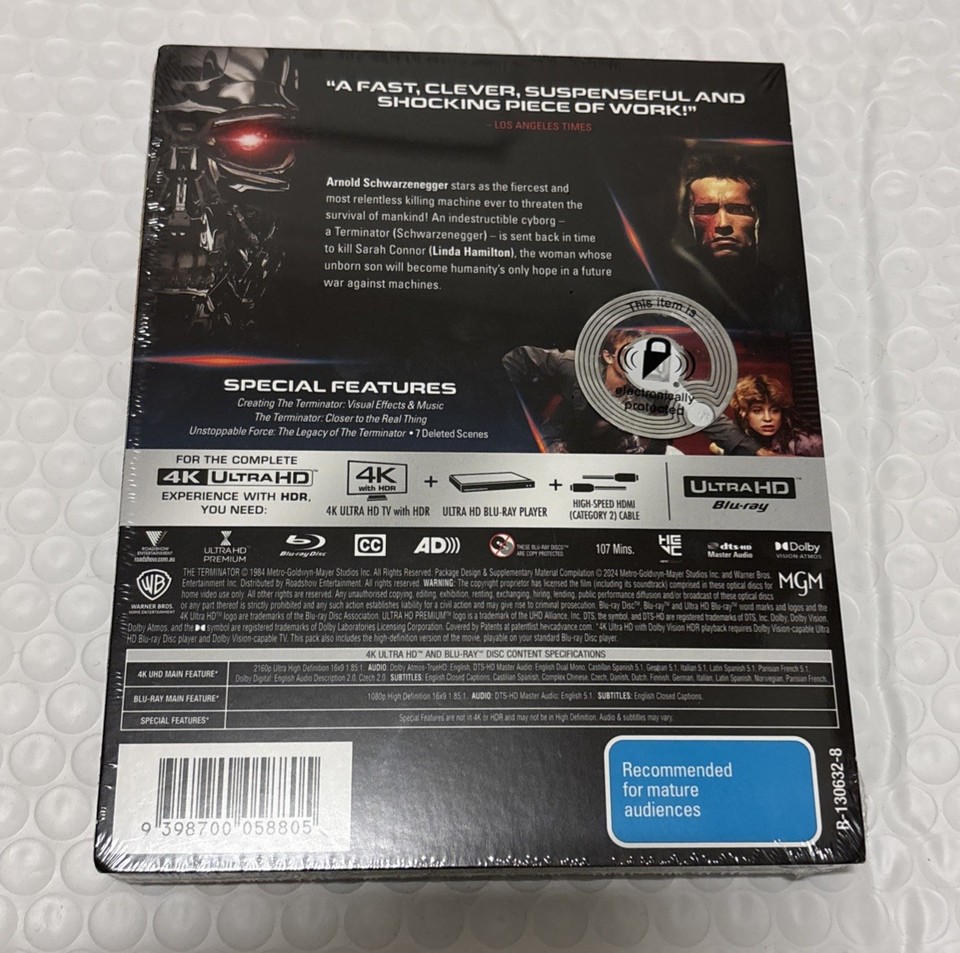 The TERMINATOR 40th Anniversary Limited Edition Steelbook 4k Ultra HD ...