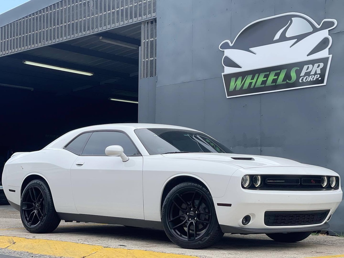 White Challenger Black Rims
