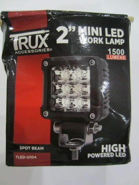 Trux Accessories Tled-u104 2" Mini LED Spot Work Lamp 9 Diodes 900 ...