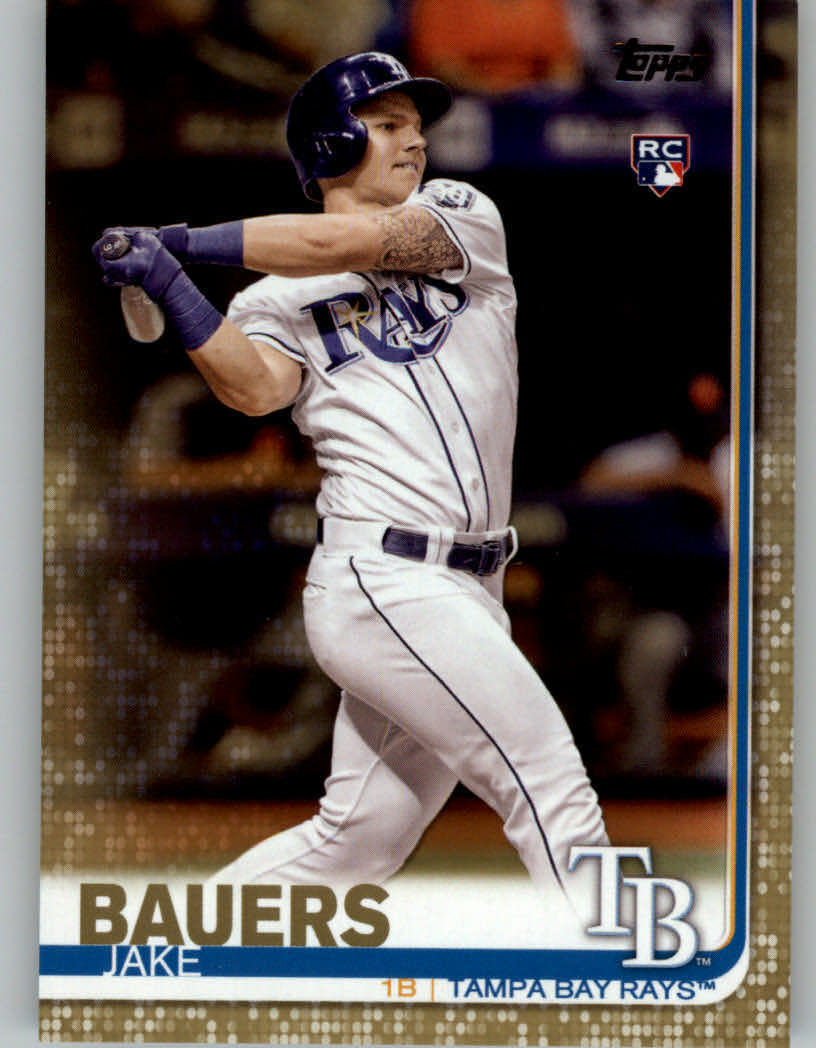 2019 Topps Series 1 Gold Parallel /2019 #311 JAKE BAUERS Rays Rookie RC ...