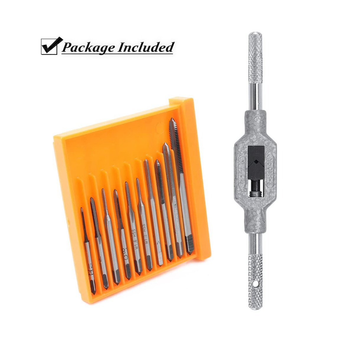 10Pcs M1-M3.5 HSS Metric Plug Tap Screw Tap Drill Tapping Tool L5T3 ...