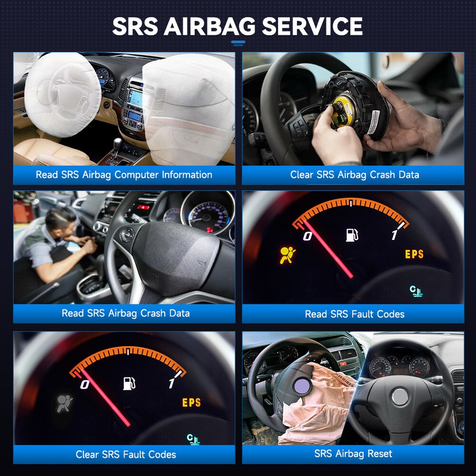 Ancel AR500 Car OBD2 Scanner SRS Clear Airbag Module Repair Read EEPROM ...