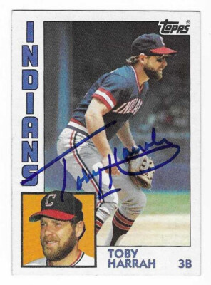 TOBY HARRAH 1984 TOPPS AUTOGRAPHED SIGNED # 348 CLEVELAND INDIANS | eBay