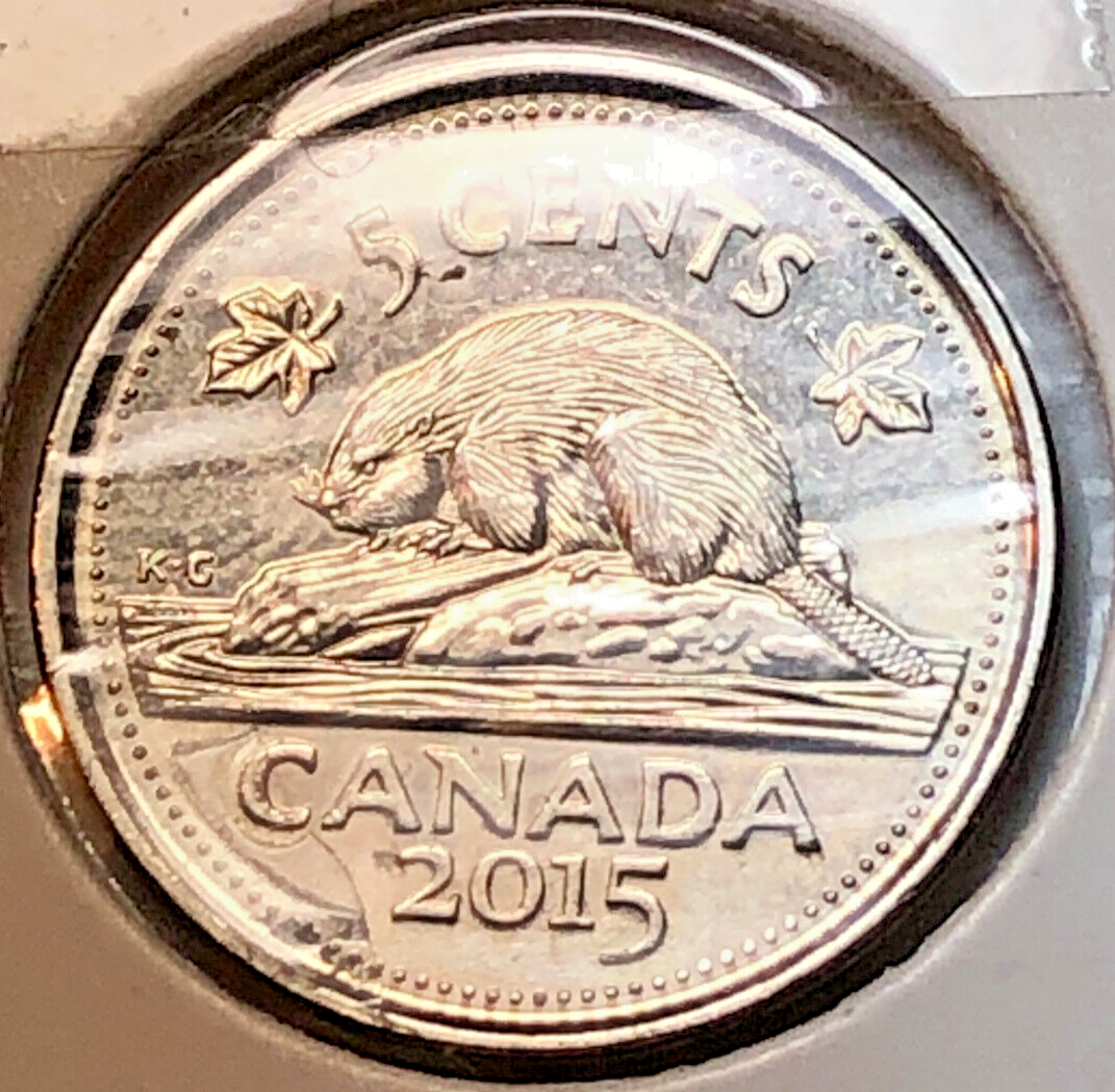 2015 Canada 5 Cents Canadian Coin KM491 Beaver QEII RCM Logo | eBay