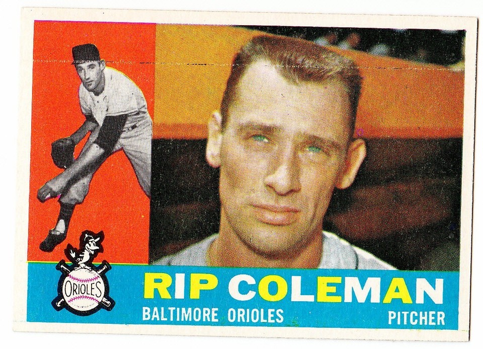 1960 TOPPS #179 RIP COLEMAN Baltimore Orioles Baseball Card | eBay
