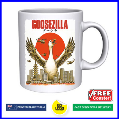 Cool Coffee Mug GOOSEZILLA Silly Goose Lady Farm Dad Joke Birthday Present Gift | eBay