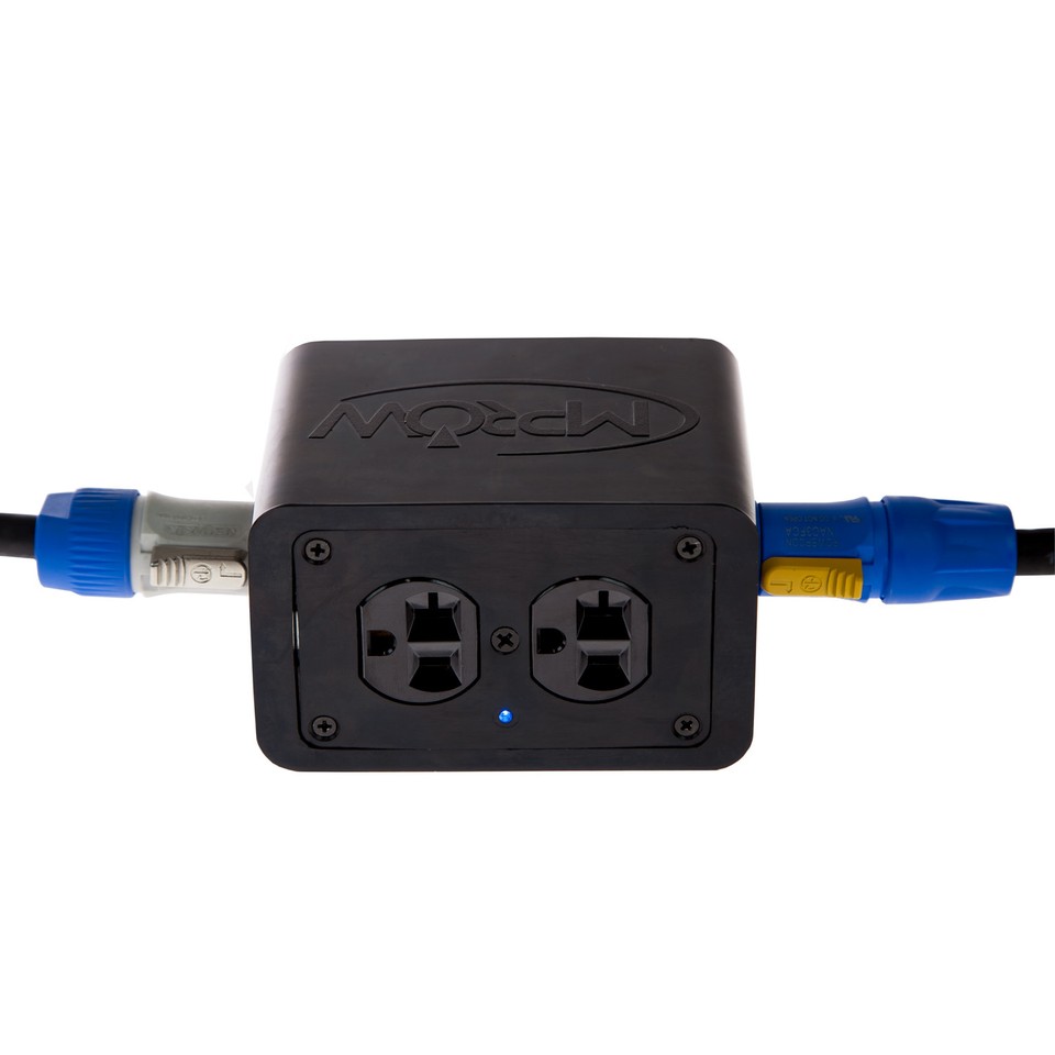 MPROW Rubber Quad Box Neutrik PowerCon Power Distribution Twist-Lock ...