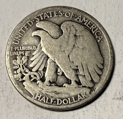 1917-P walking liberty Silver half dollar Coin-Toned-90%, Collectible ...