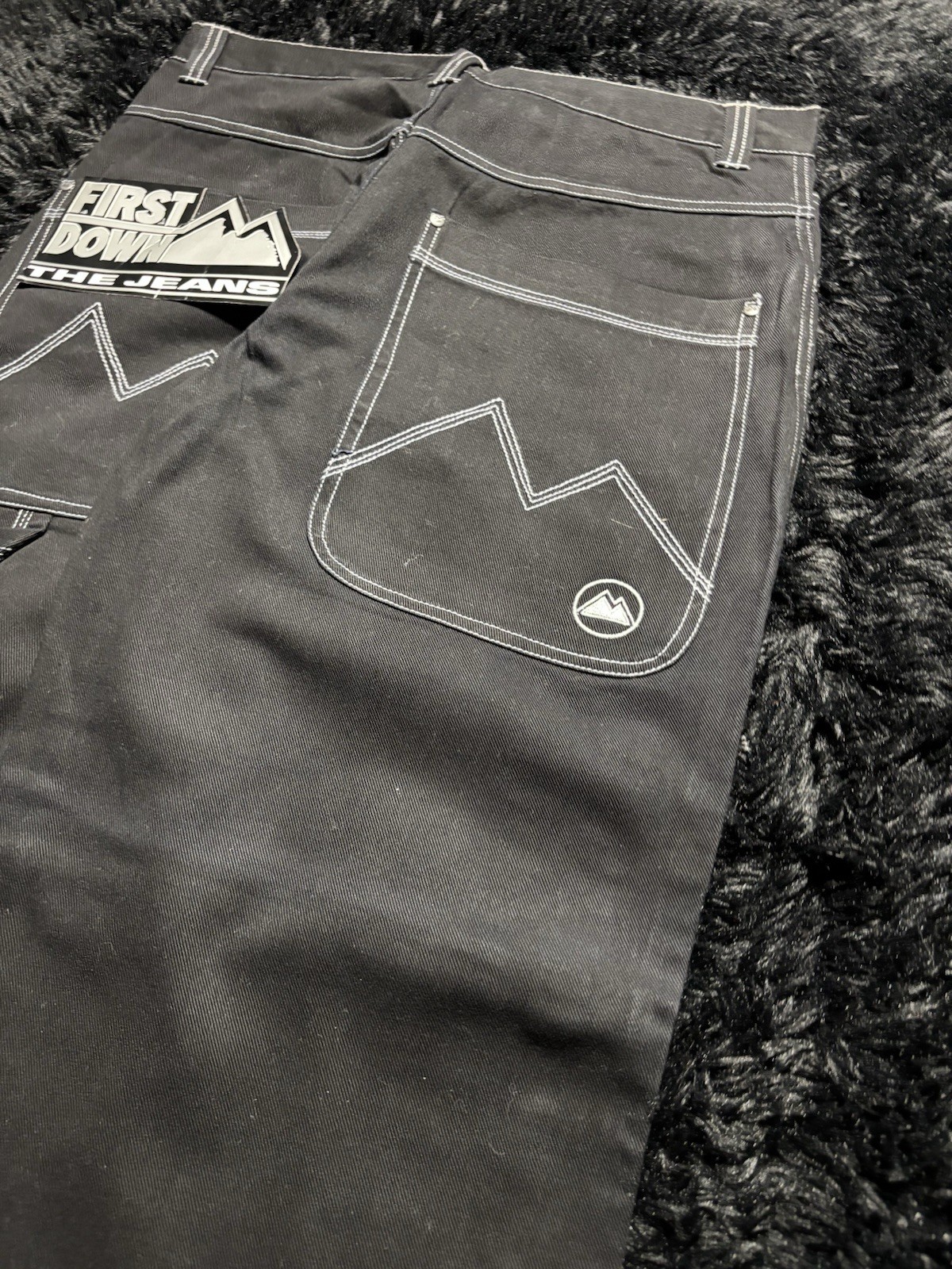 First Down Jnco Style Wide Leg Jeans Size 38x34 Hipho… - Gem