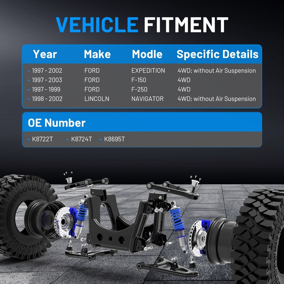 4Pcs Front Upper Control Arm & Ball Joints Fits F-150 F-250 Lobo ...