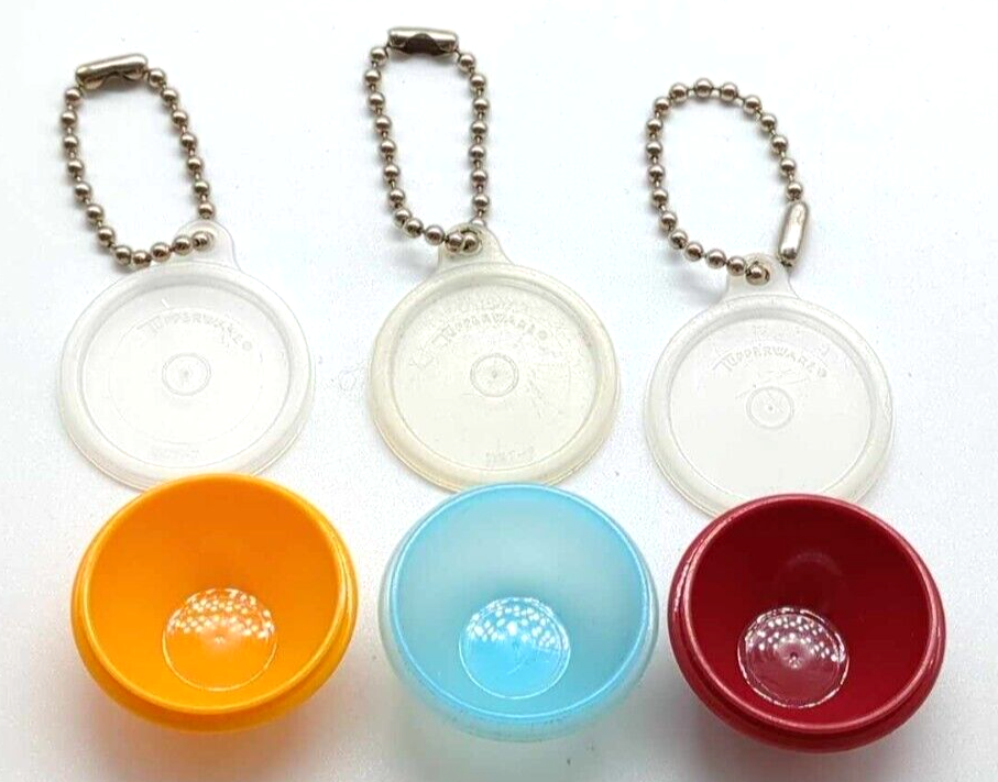 Set of 3 Tupperware Keychain Mini Wonderlier Bowls Vintage Clear Lid ...