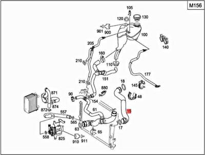 Genuine MERCEDES C216 W221 S-CLASS W221 Coupe C216 Coolant hose ...