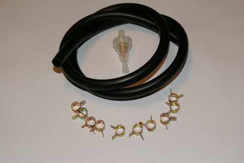 Rubber Fuel Line 1/4" x 3' Black Motorcycle ATV Dirt Bike UTV SXS ...