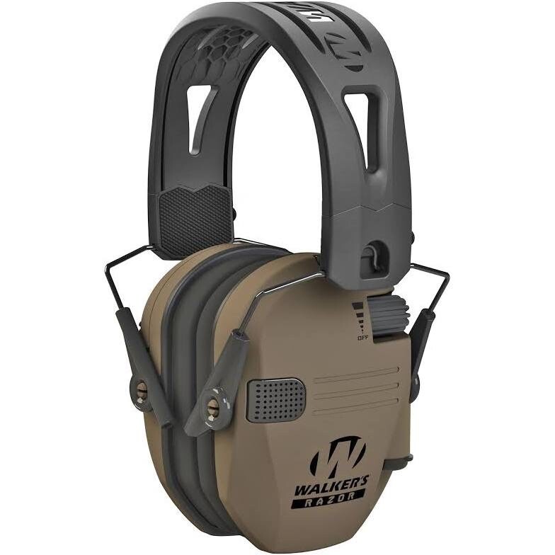 Walkers Razor Tacti-Grip Series Electronic Ear Muffs W Gel Pads FDE for ...