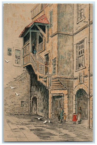 1935 Staircase Riddle's Court Edinburgh Scotland Castle Series Postcard ...