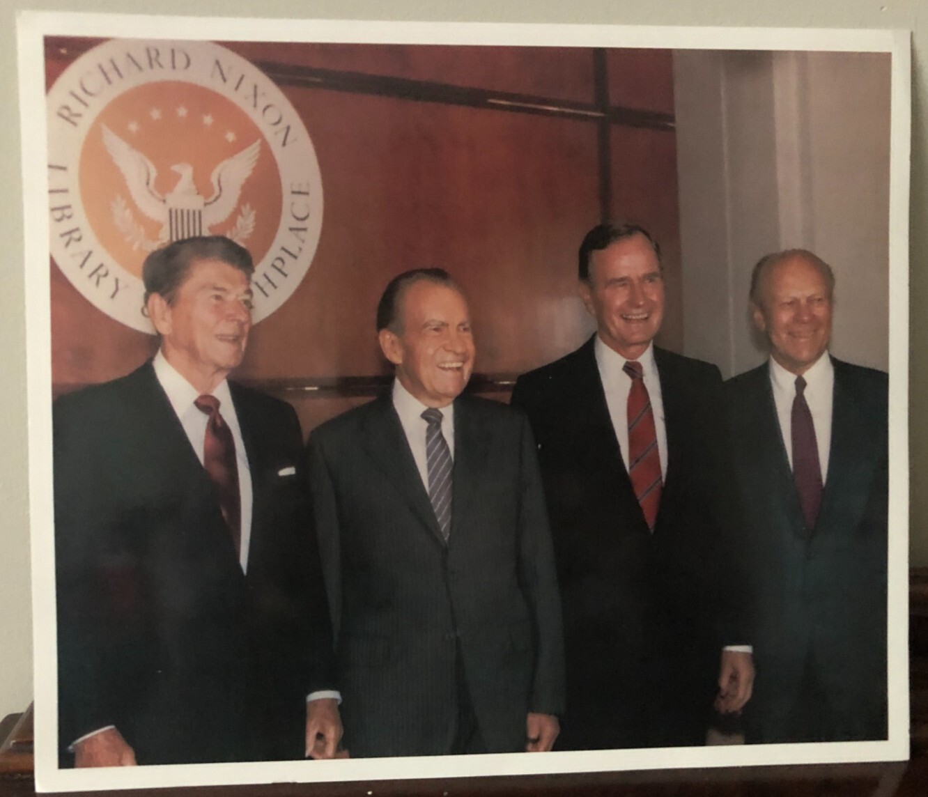 1990 COLLECTOR SERIES PHOTO-REAGAN, NIXON, BUSH, and FORD 8.5" X 10 ...