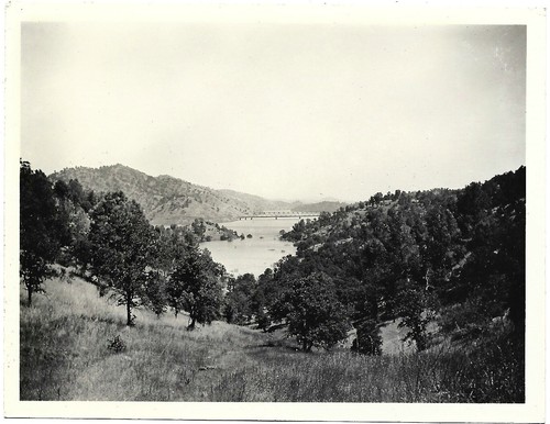 Vintage Old 1930's Landscape Photo Exchequer Lake Dam Merced River ...
