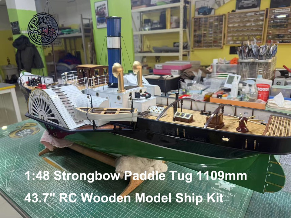 1:48 Strongbow Paddle Steam Tug 1109mm 43.7" Fully Assembled Wood RC ...