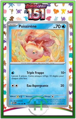 Poissirène - EV3.5:151 - 118/165 - Carte Pokémon Française Neuve | eBay