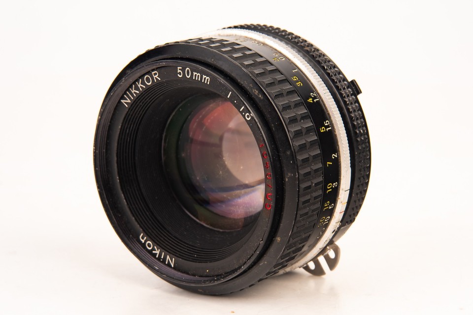 Nikon Nikkor 50mm f/1.8 Ai Red Serial Number Prime Long Nose Lens with ...