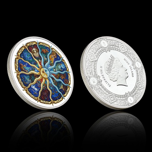 Celestial Sun Moon Zodiac Art Challenge Coin Queen Elizabeth II Back ...