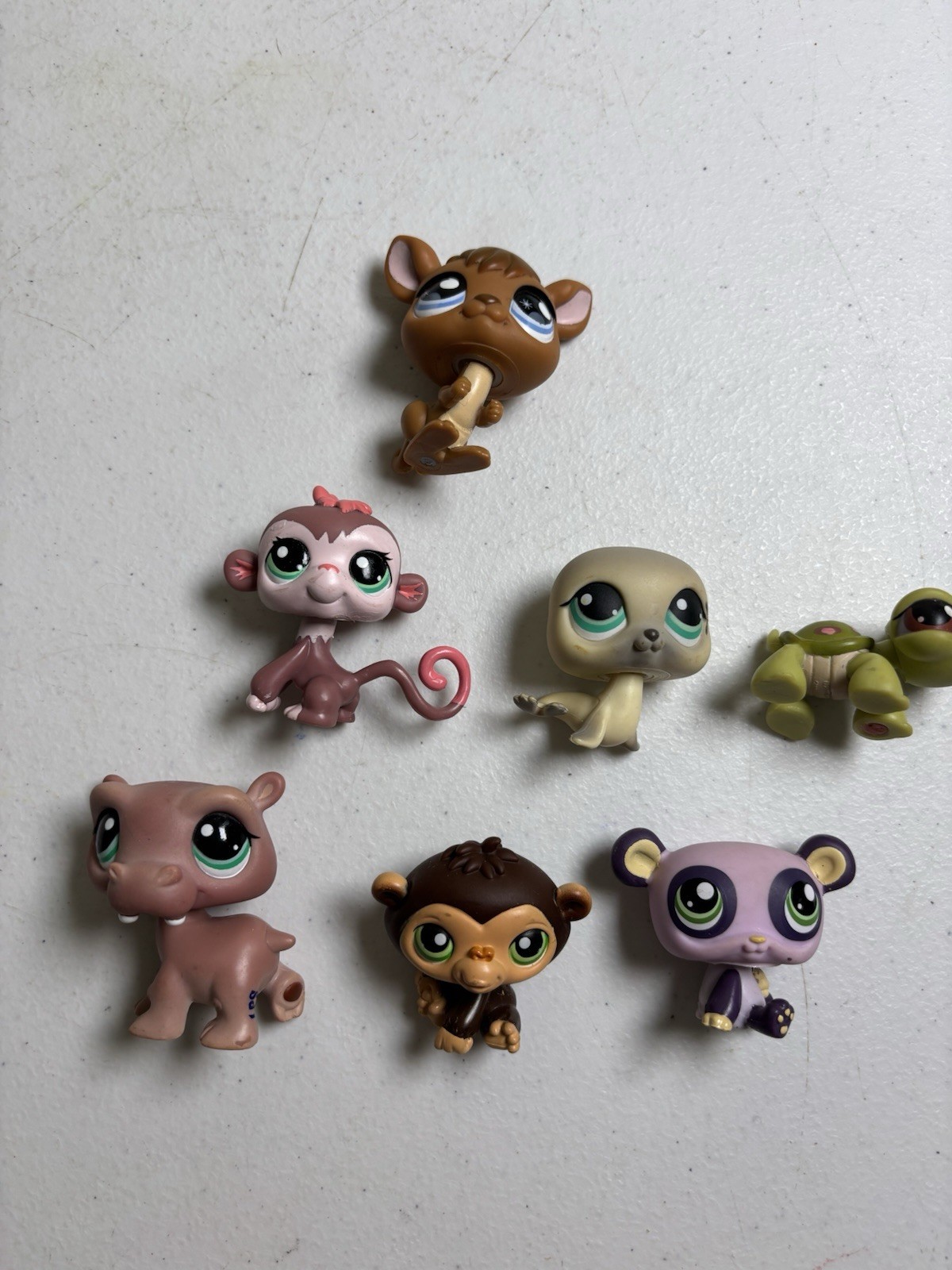 Littlest Pet Shop LPS Zoo Animals Lot of 7 Rhino Seal Monkey Ape ...